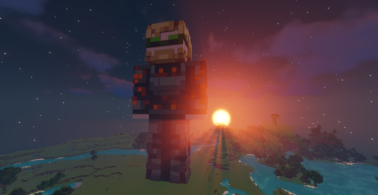 PewDiePie Statue Giant 200 FT Minecraft Map