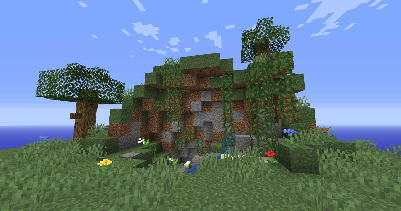 cozy cave +.* small community garden entry Minecraft Map