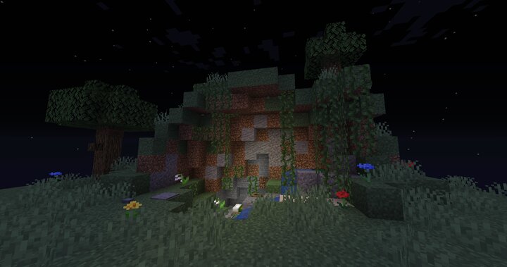 cozy cave +.* small community garden entry Minecraft Map