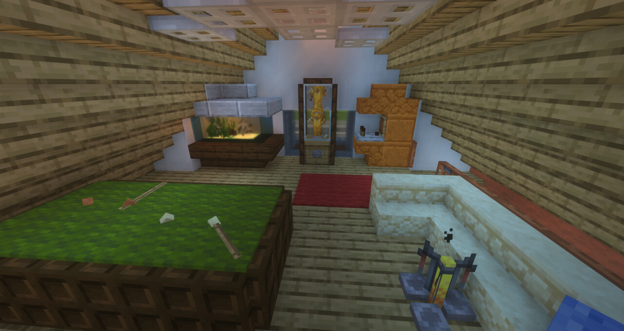 Modern interiors of rich family with dark secret! Minecraft Map