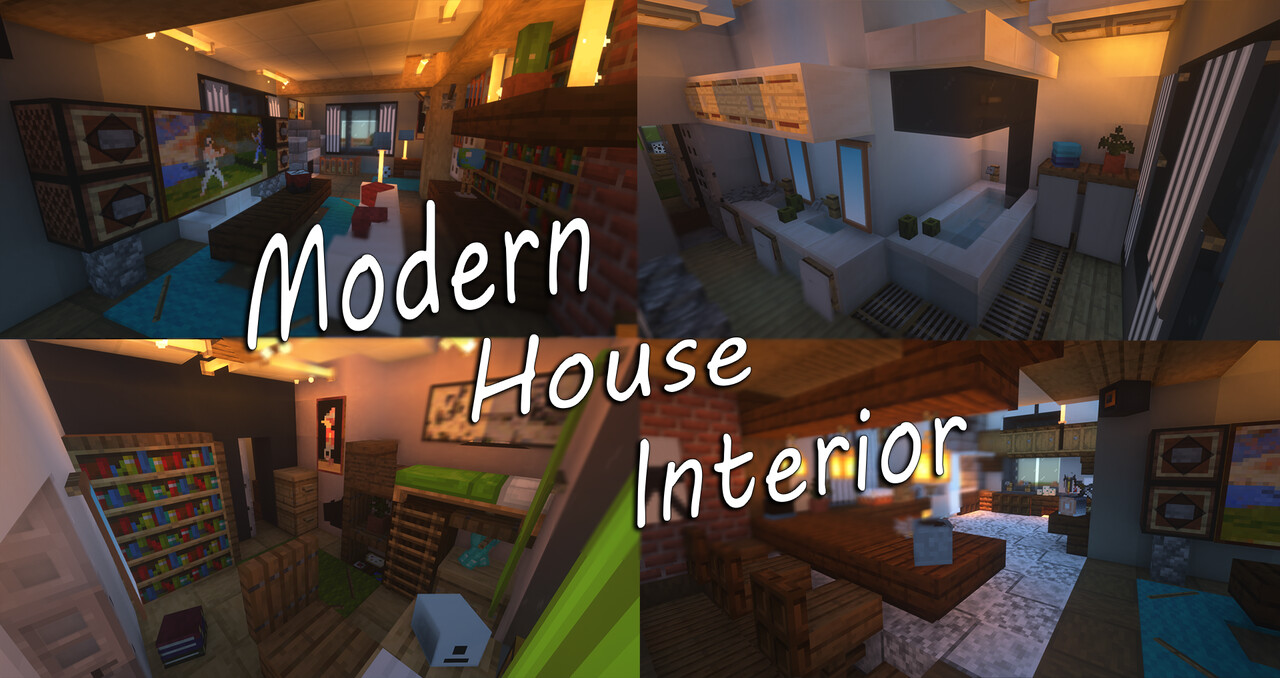 Modern interiors of rich family with dark secret! Minecraft Map