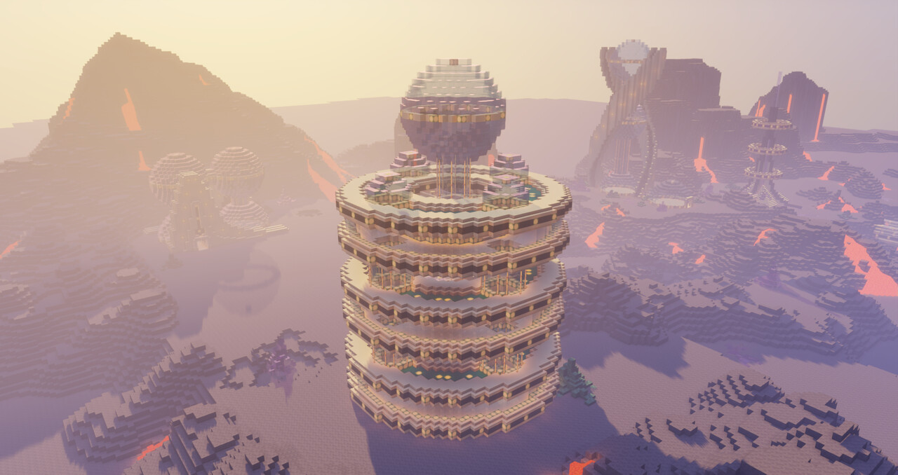 Easy Large Futuristic Tower - Minecraft Futuristic Build - Sci-Fi ...