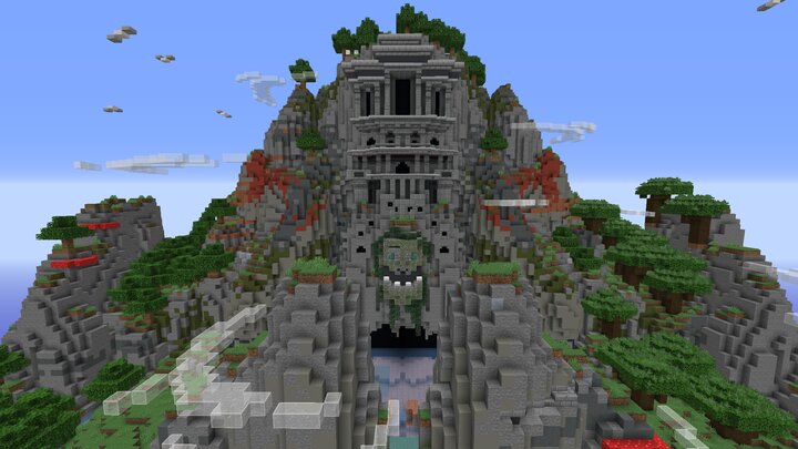 Temple in a mountain Minecraft Map