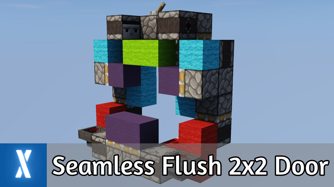 Compact Seamless Flush 2x2 Door Minecraft Map