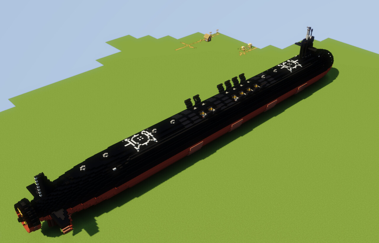 (2:1 Scale Fictional Nuclear Submarine) USS Vinston SSN-822 Minecraft Map