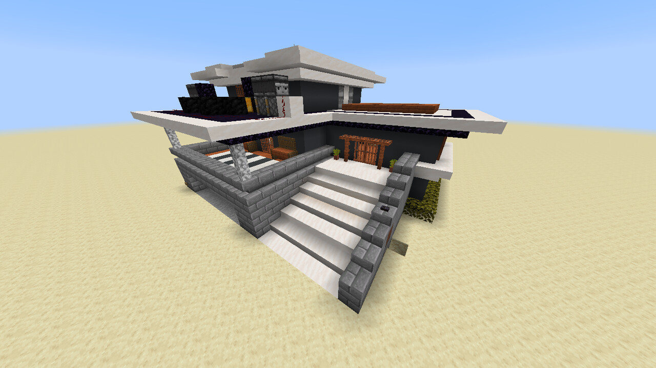 Modern Piston House Minecraft Map