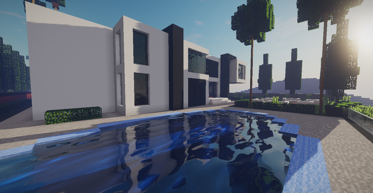 Modern Mansion #1 + Schematics Minecraft Map