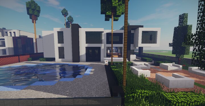 Modern Mansion #1 + Schematics Minecraft Map