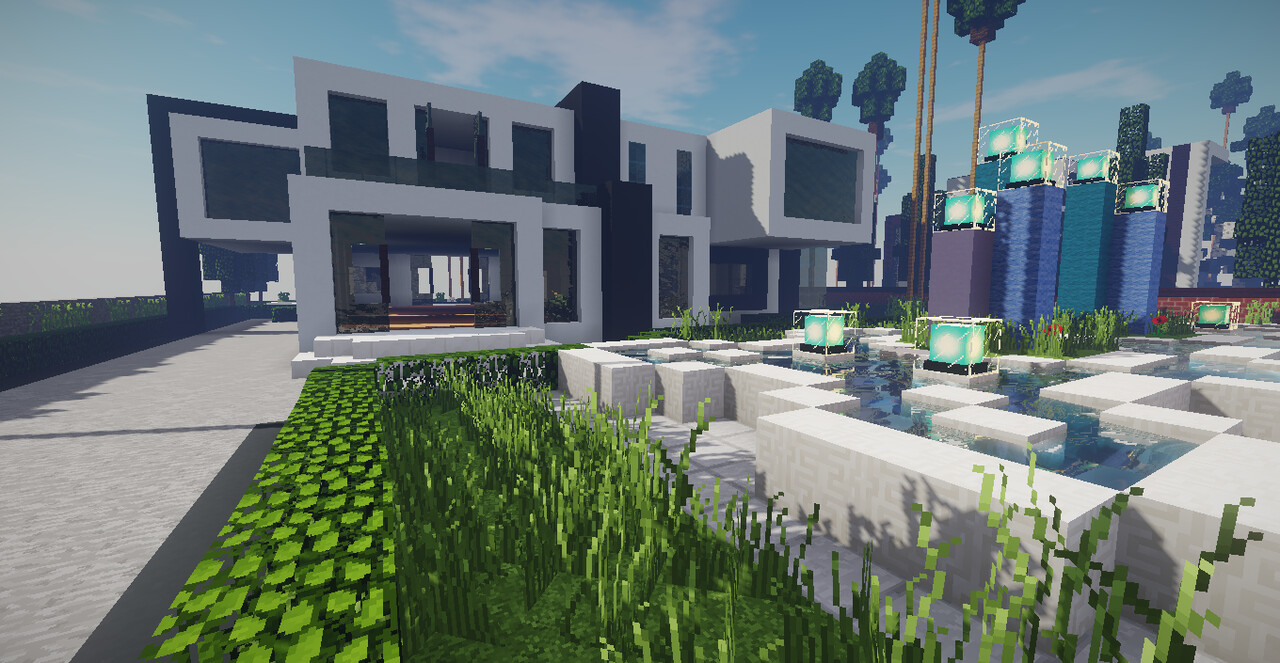 Modern Mansion #1 + Schematics Minecraft Map