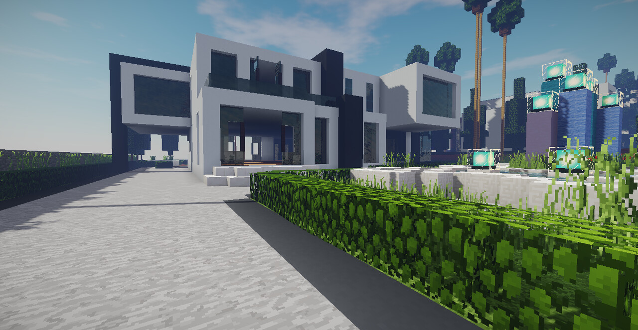 Modern Mansion #1 + Schematics Minecraft Map