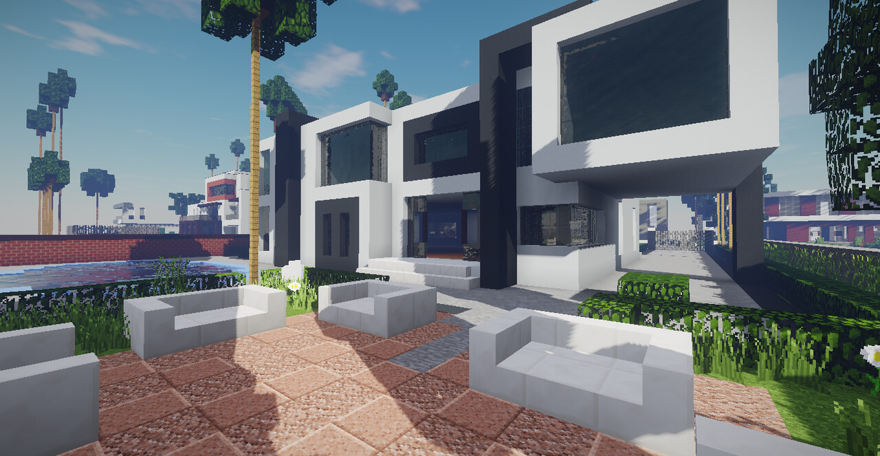 Modern Mansion #1 + Schematics Minecraft Map