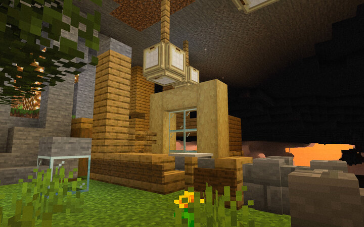 Cave Town [Modern Cliffside Village] Minecraft Map