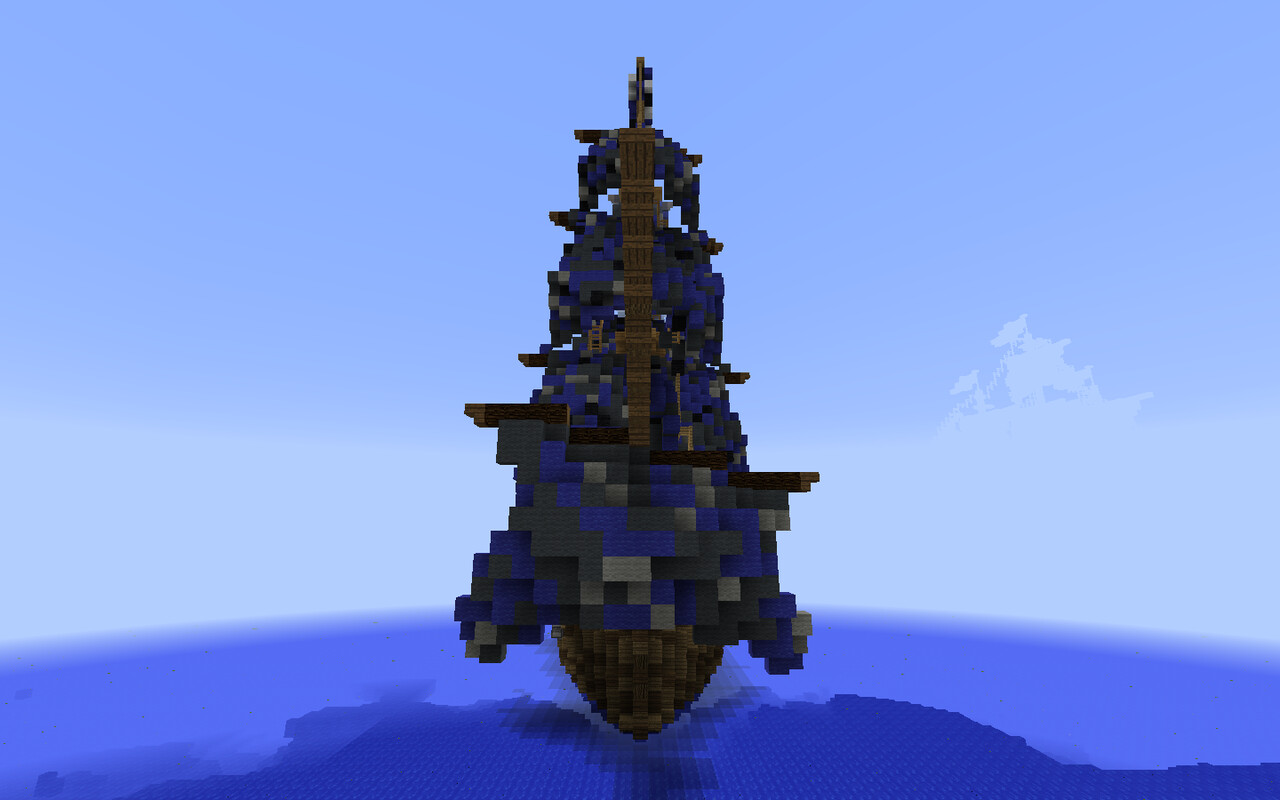 Large Medieval Fantasy Ship Isenfel Flagship Ship of The Line Minecraft Map