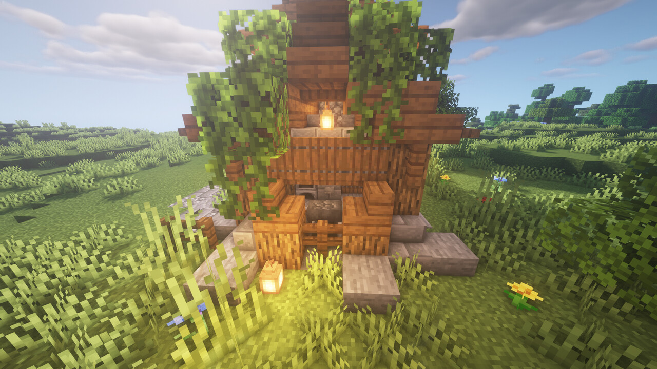 Prosty drewniany domek/Simple wooden house Minecraft Map