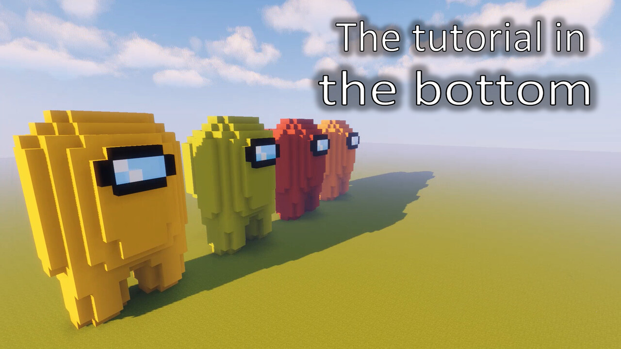 how to build among us character in minecraft tutorial Minecraft Map