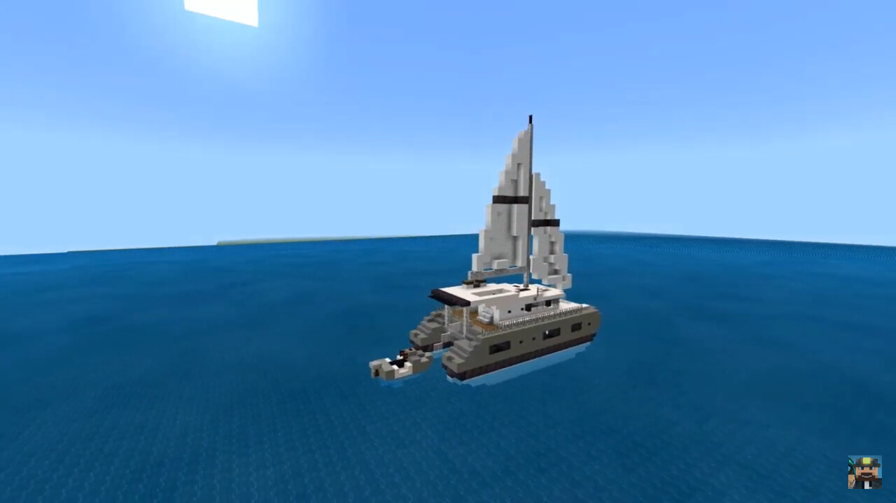 Minecraft: Sailing Catamaran Yacht Tutorial Minecraft Map