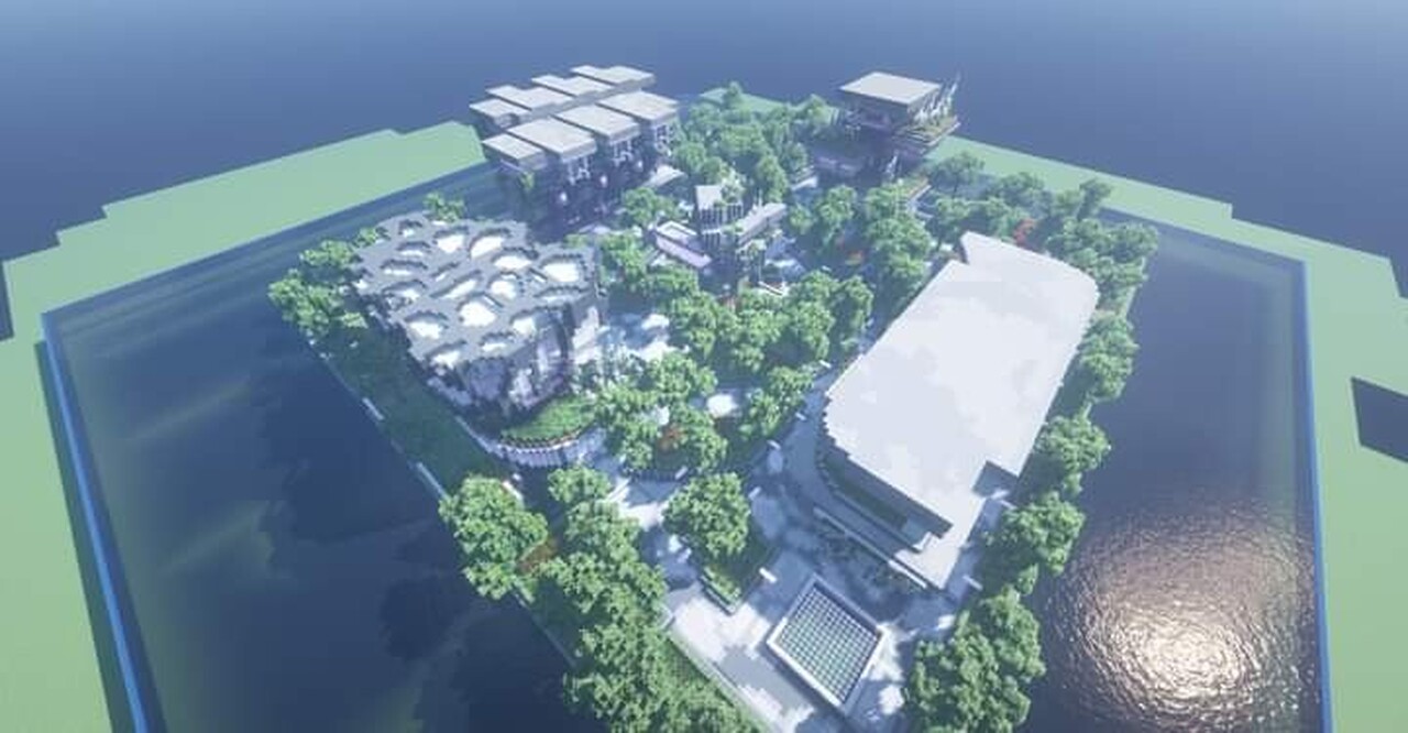 Brutalist Architecture Minecraft Map