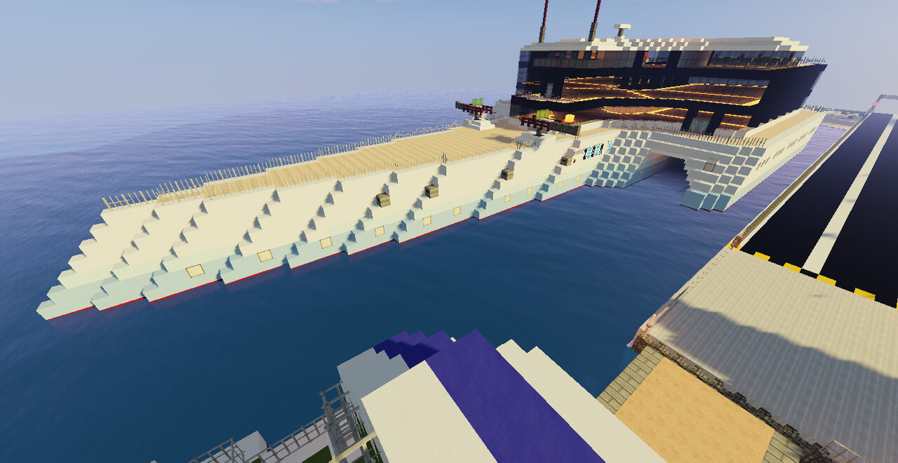 Futuristic battleship Hydrogen powered 2020 Minecraft Map