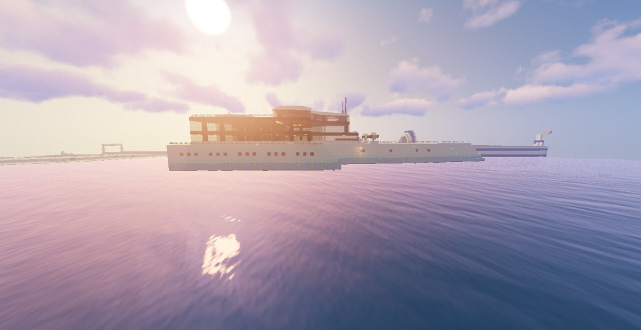 Futuristic battleship Hydrogen powered 2020 Minecraft Map