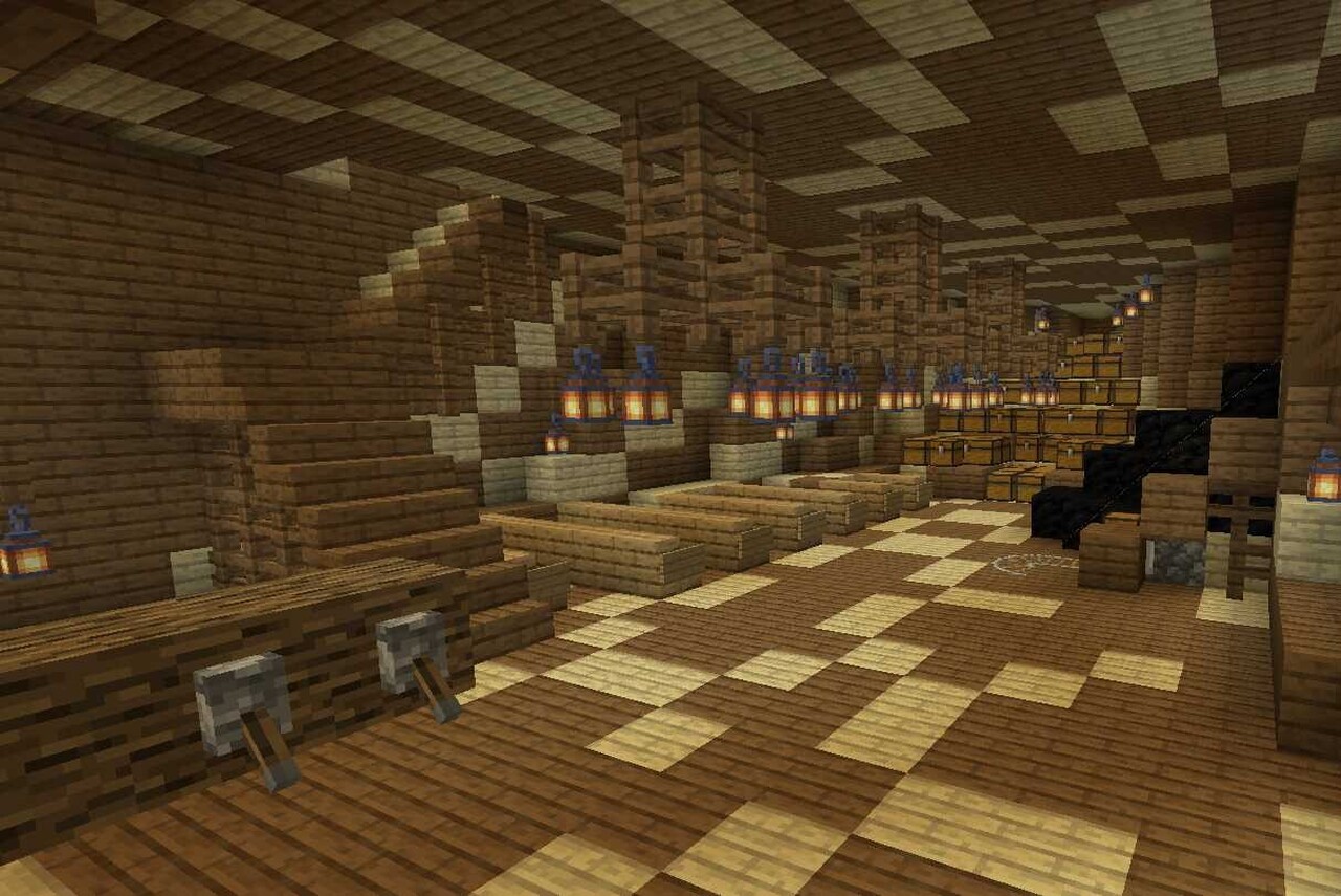 Flying steamship Minecraft Map