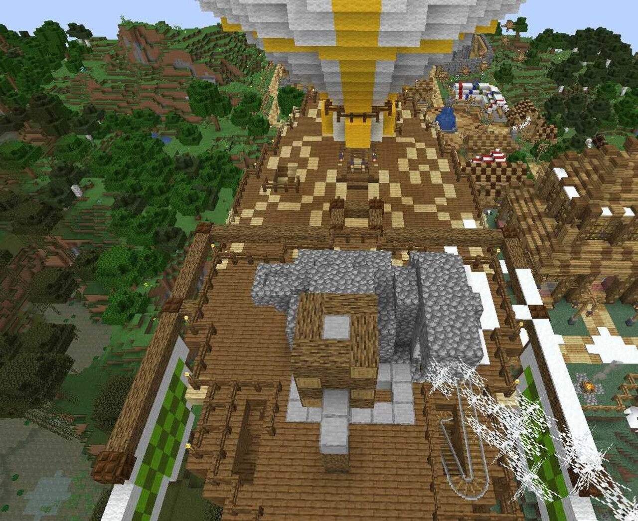 Flying steamship Minecraft Map