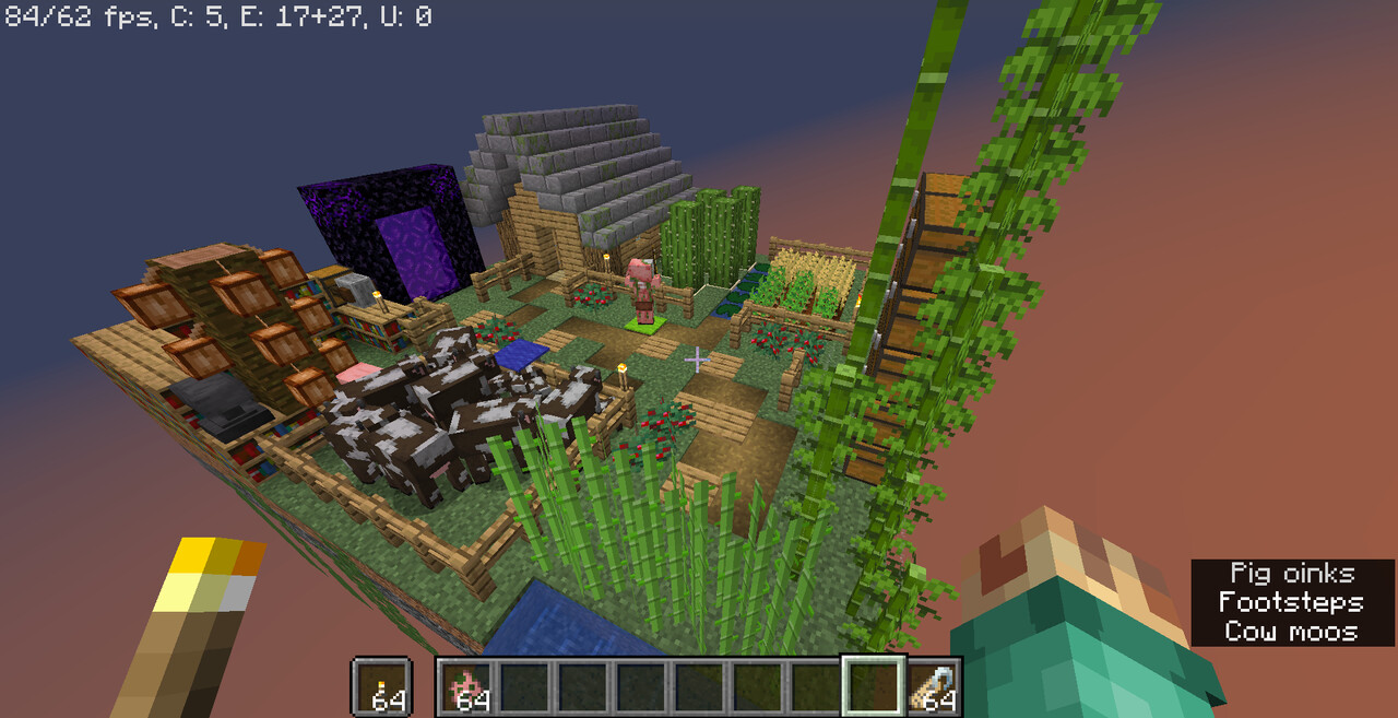 One chunk Survival Starter base Minecraft Map