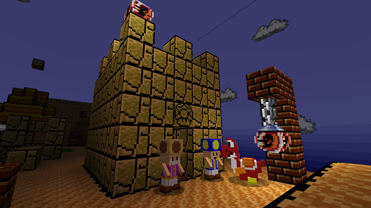 Super Mario 2D to 3D and Side Scroller to Open World Minecraft Map