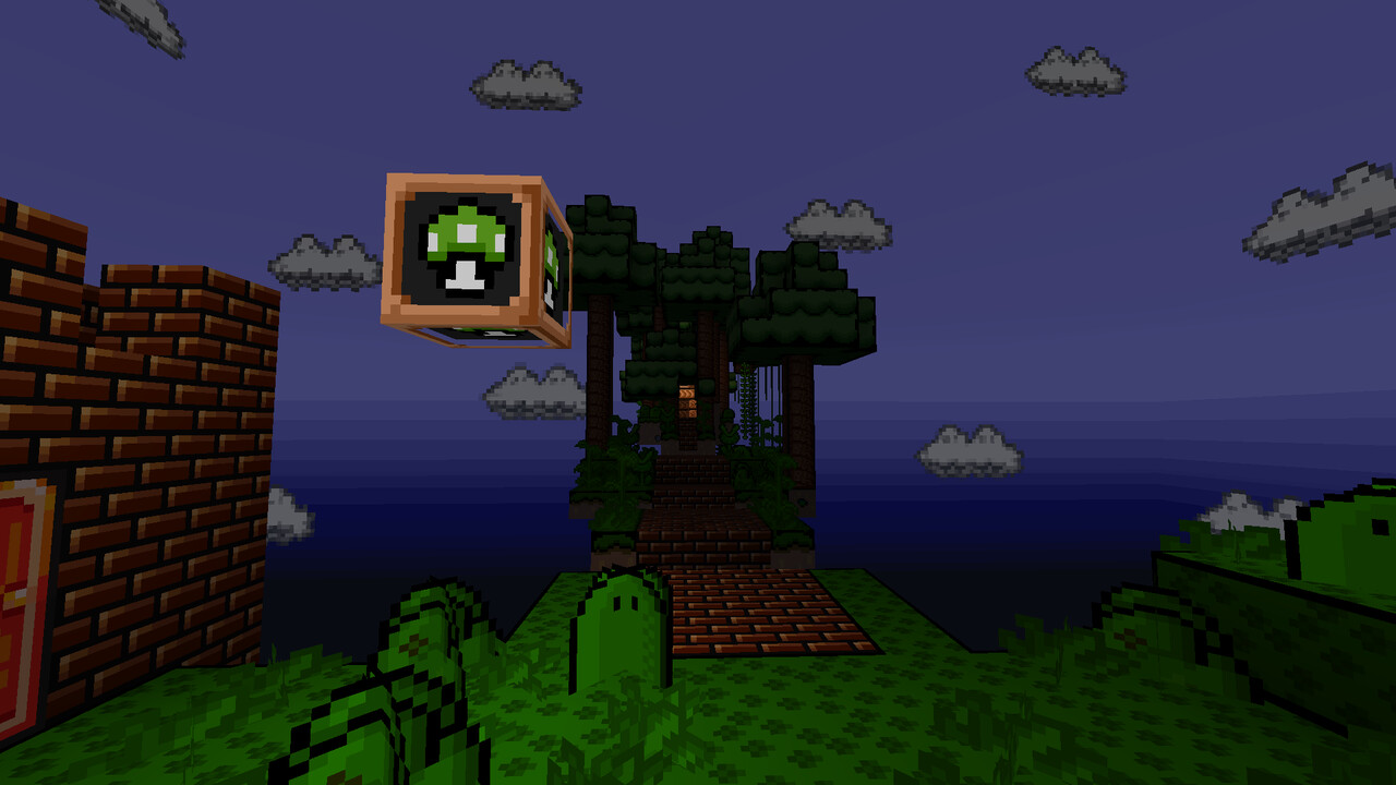 Super Mario 2D to 3D and Side Scroller to Open World Minecraft Map