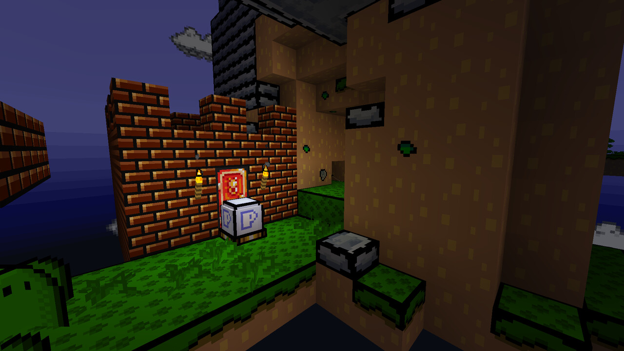 Super Mario 2D to 3D and Side Scroller to Open World Minecraft Map