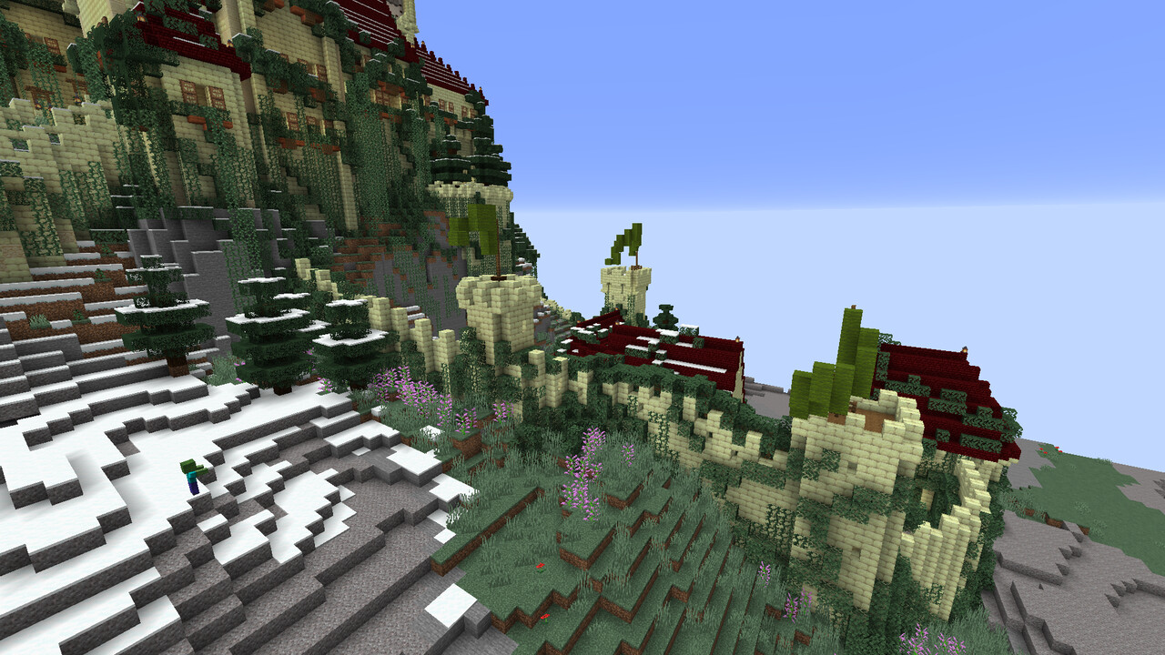 Medieval Catsle on a lonely mountain Minecraft Map