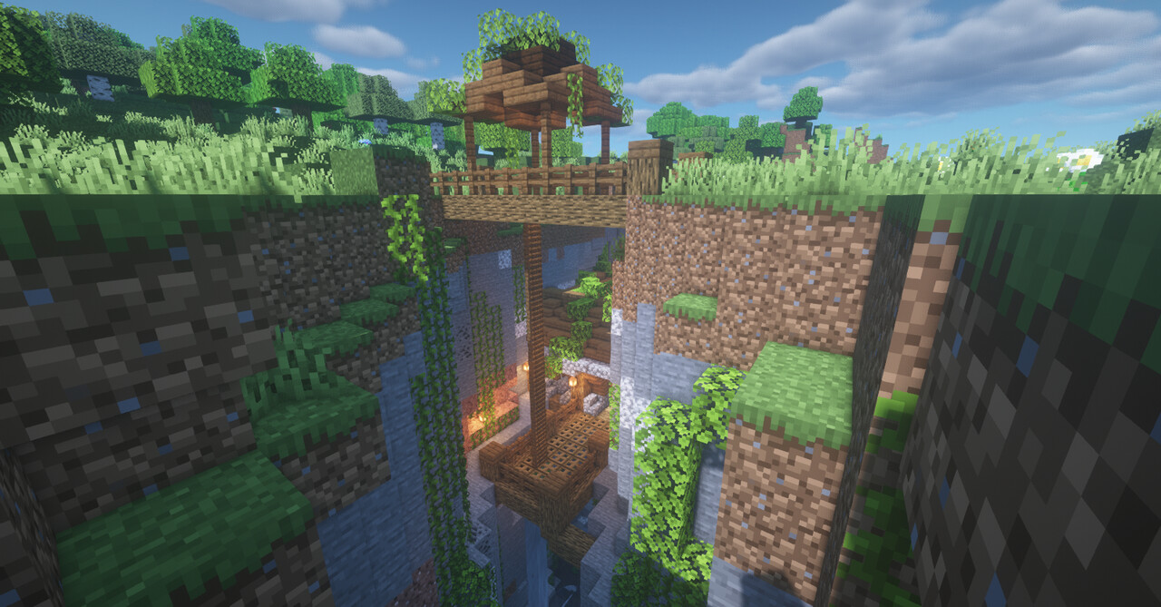 Casa na Ravina | House in the Ravine Minecraft Map