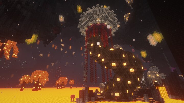 Funtazer's Nether Mushroom Collection + Free Crystal Cave Minecraft Map