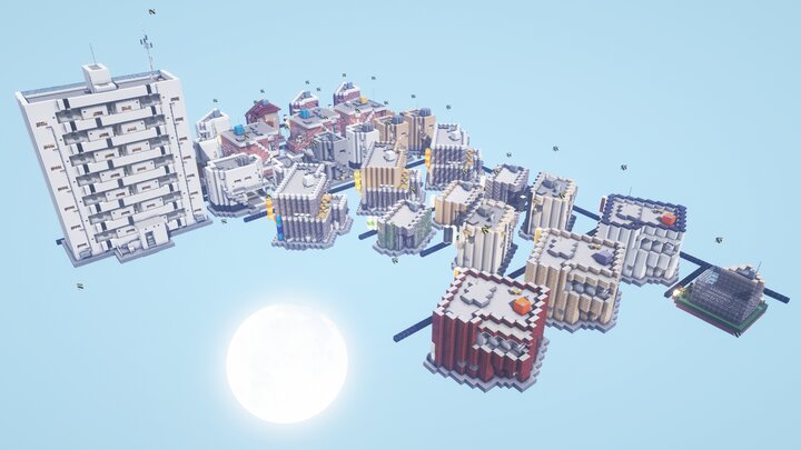 Twenty eight buildings Minecraft Map