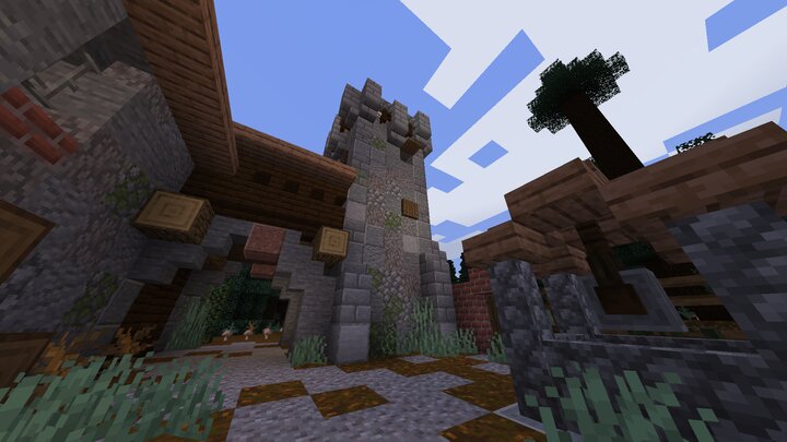 Medieval Lake House w/ Interior Minecraft Map