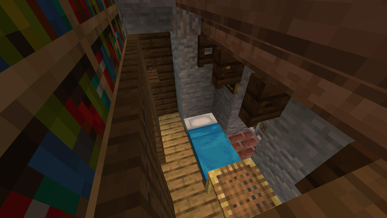 Medieval Lake House w/ Interior Minecraft Map