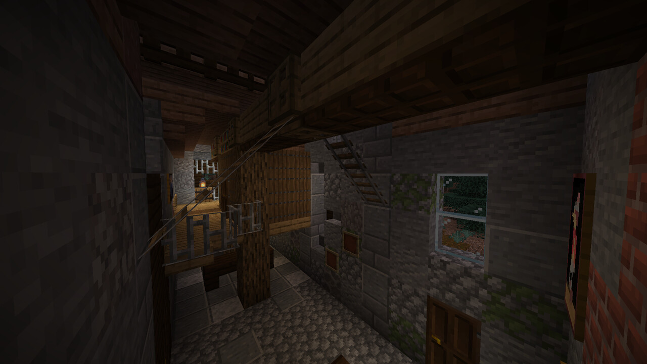 Medieval Lake House w/ Interior Minecraft Map