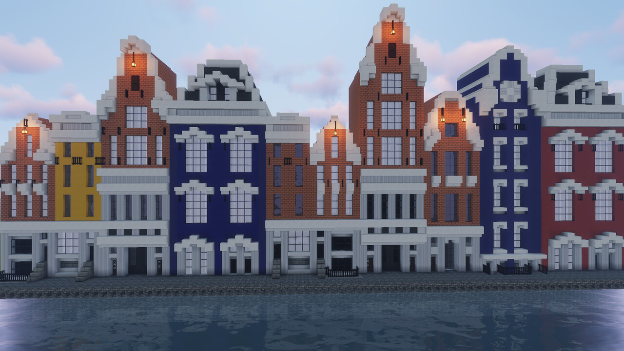 Amsterdam Canal Road [SCHEMATIC + DOWNLOAD] Minecraft Map