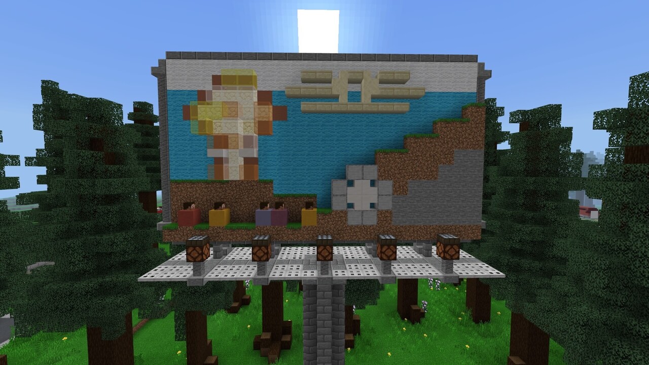 Fallout 4 Vault Tec billboard Minecraft Map