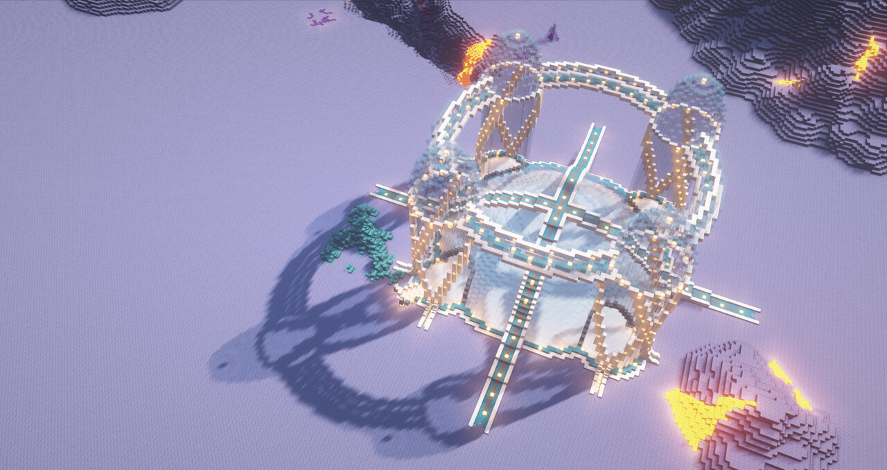 Large Futuristic Dome Base Minecraft Map