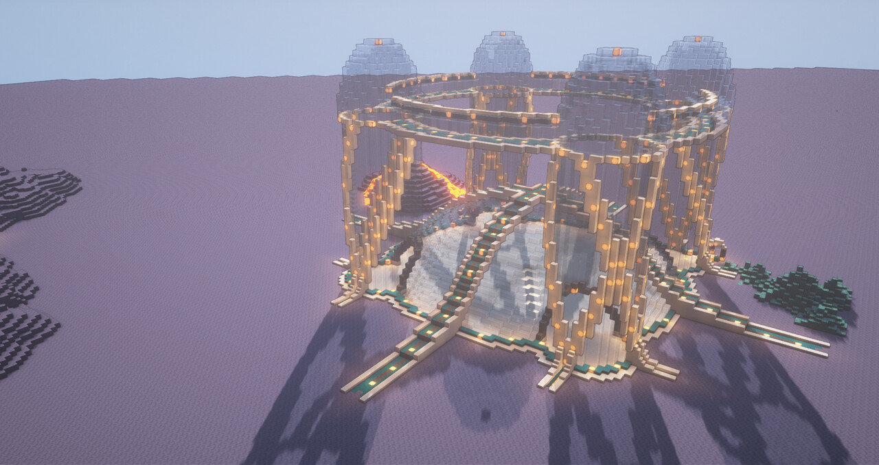 Large Futuristic Dome Base Minecraft Map
