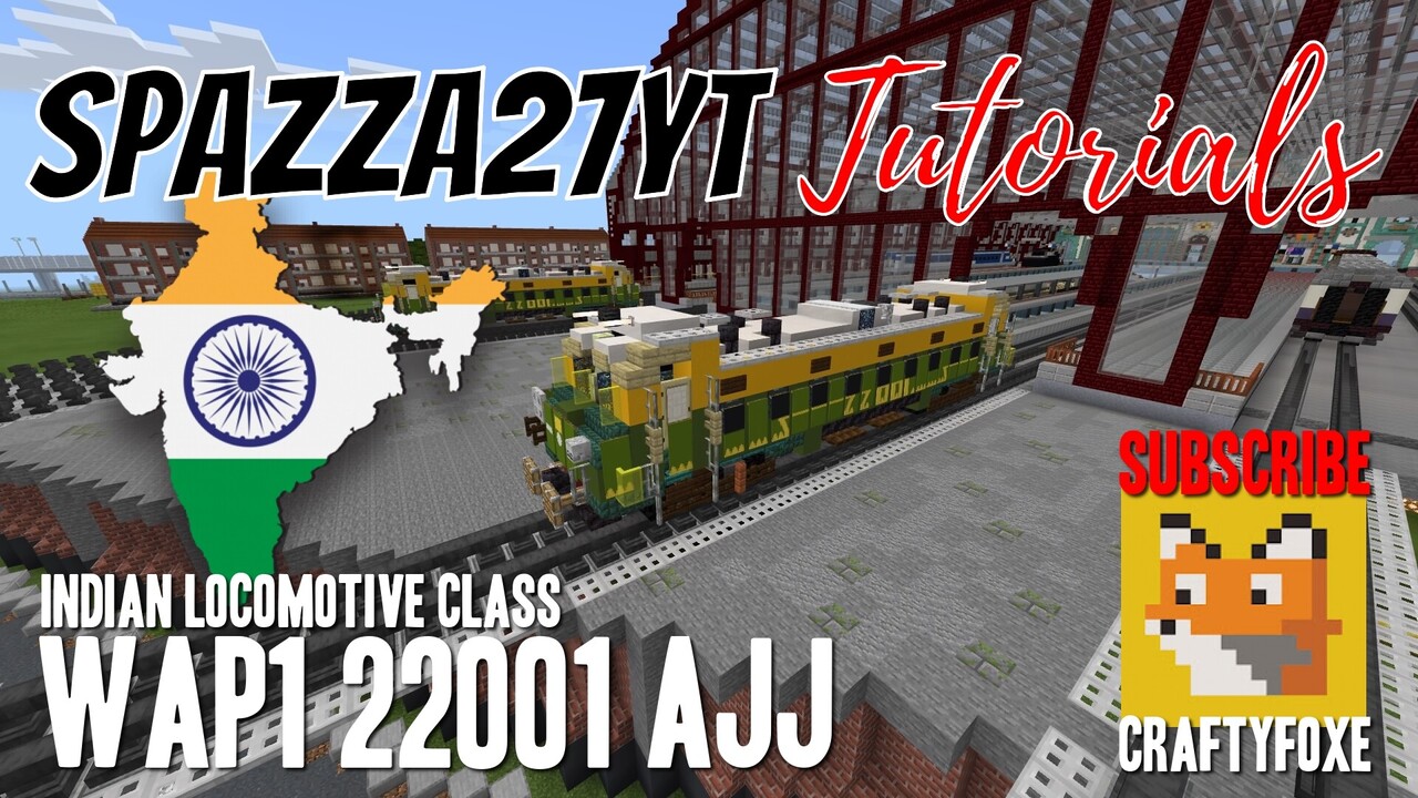 Indian Locomotive Class WAP-1 22001 AJJ Train Minecraft Map
