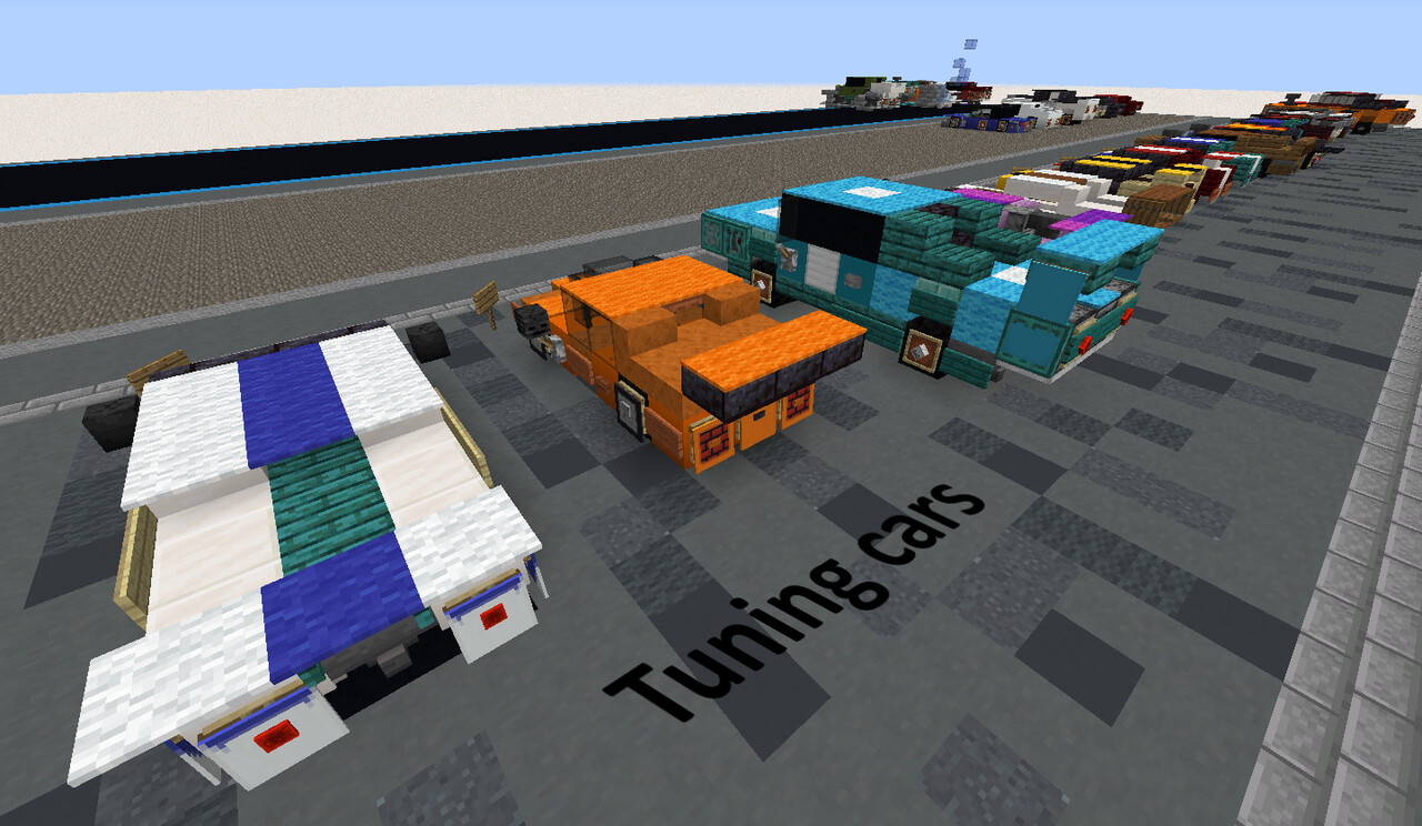 Cars 100+ V1.2.0 (Futuristic update) Minecraft Map