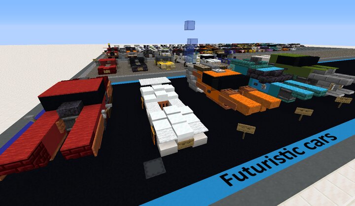 Cars 100+ V1.2.0 (Futuristic update) Minecraft Map