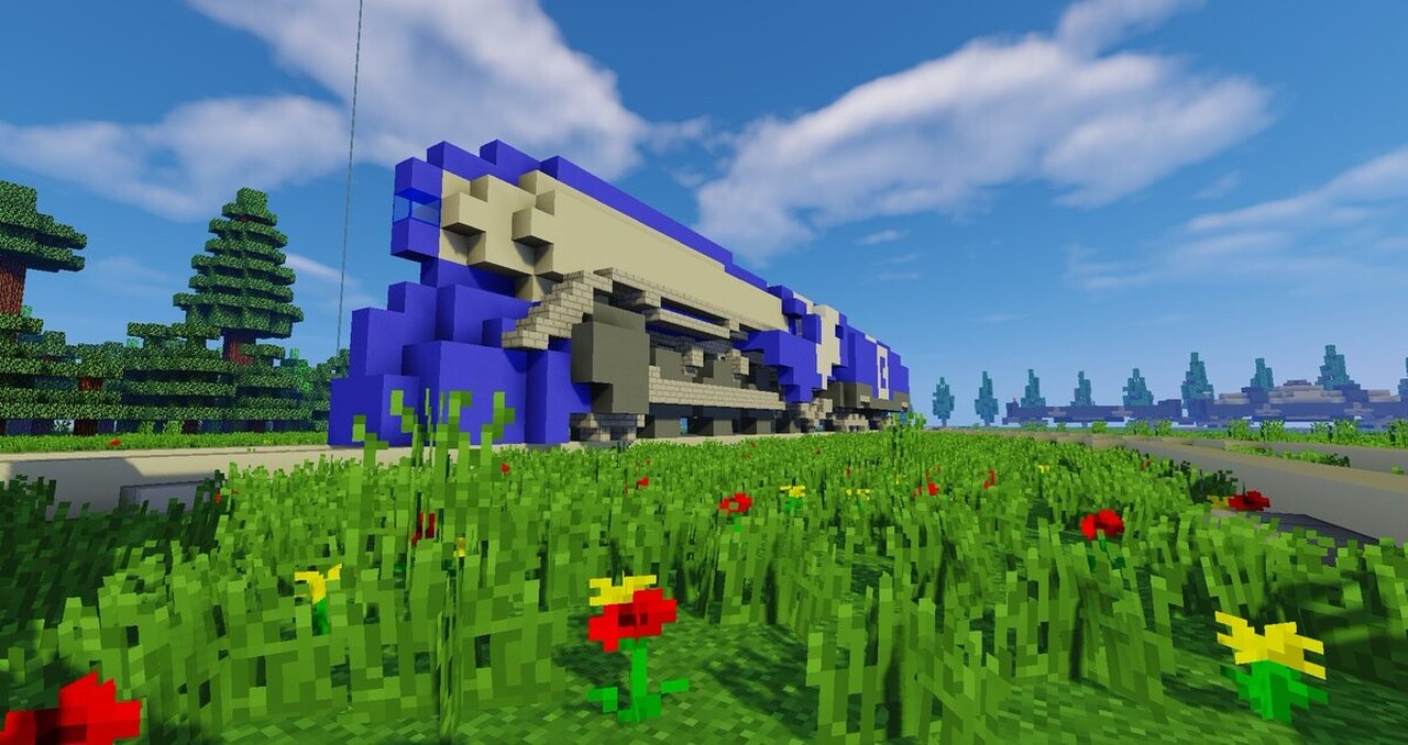 Simple rail-yard Minecraft Map