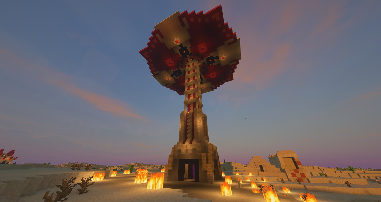 The Burning Desert - Portal pylon Minecraft Map