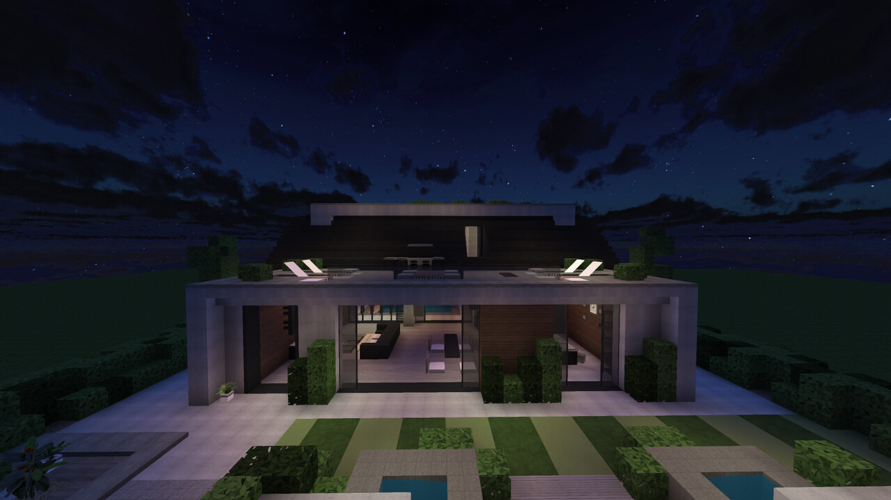 Realistic small Modern house Minecraft Map