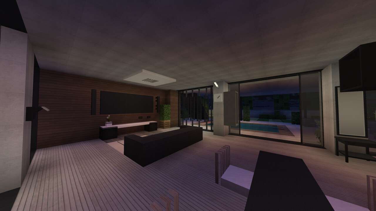 Realistic small Modern house Minecraft Map