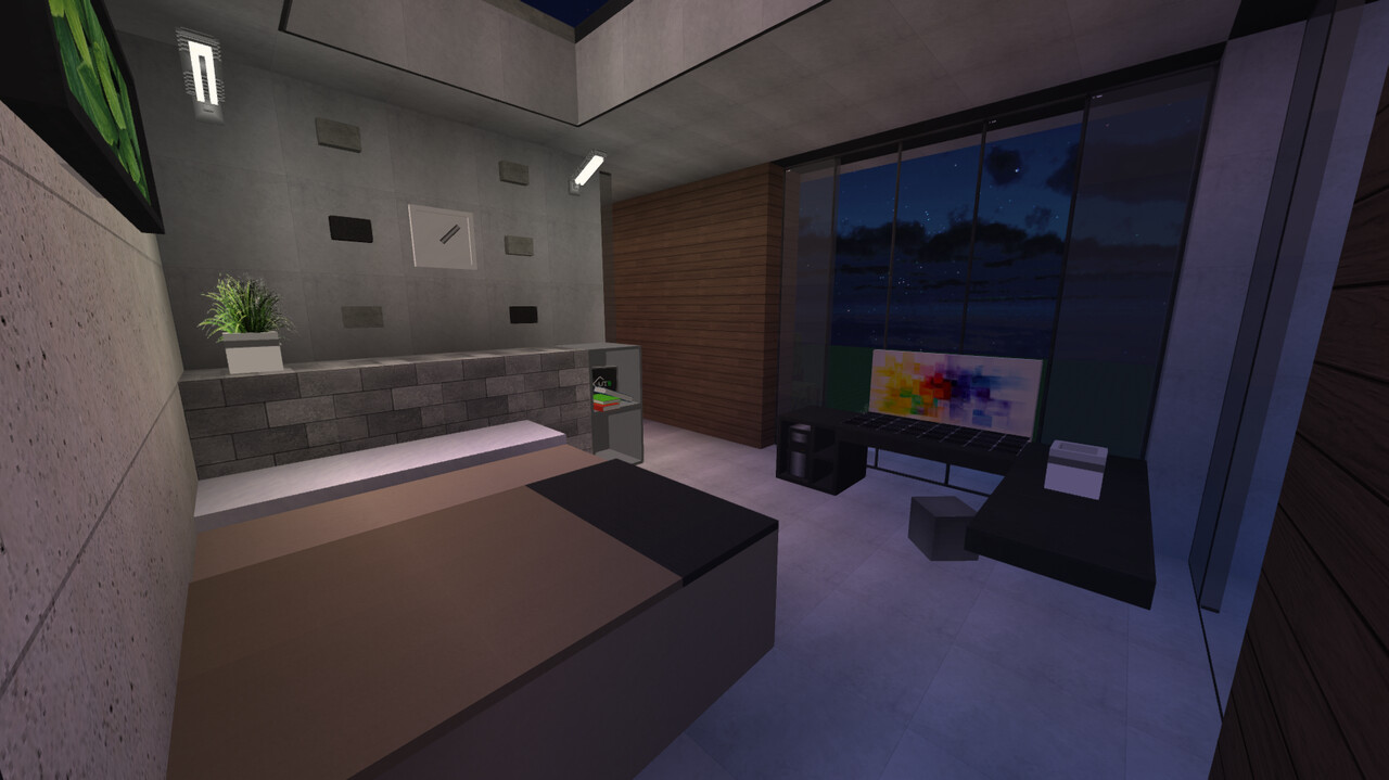 Realistic small Modern house Minecraft Map
