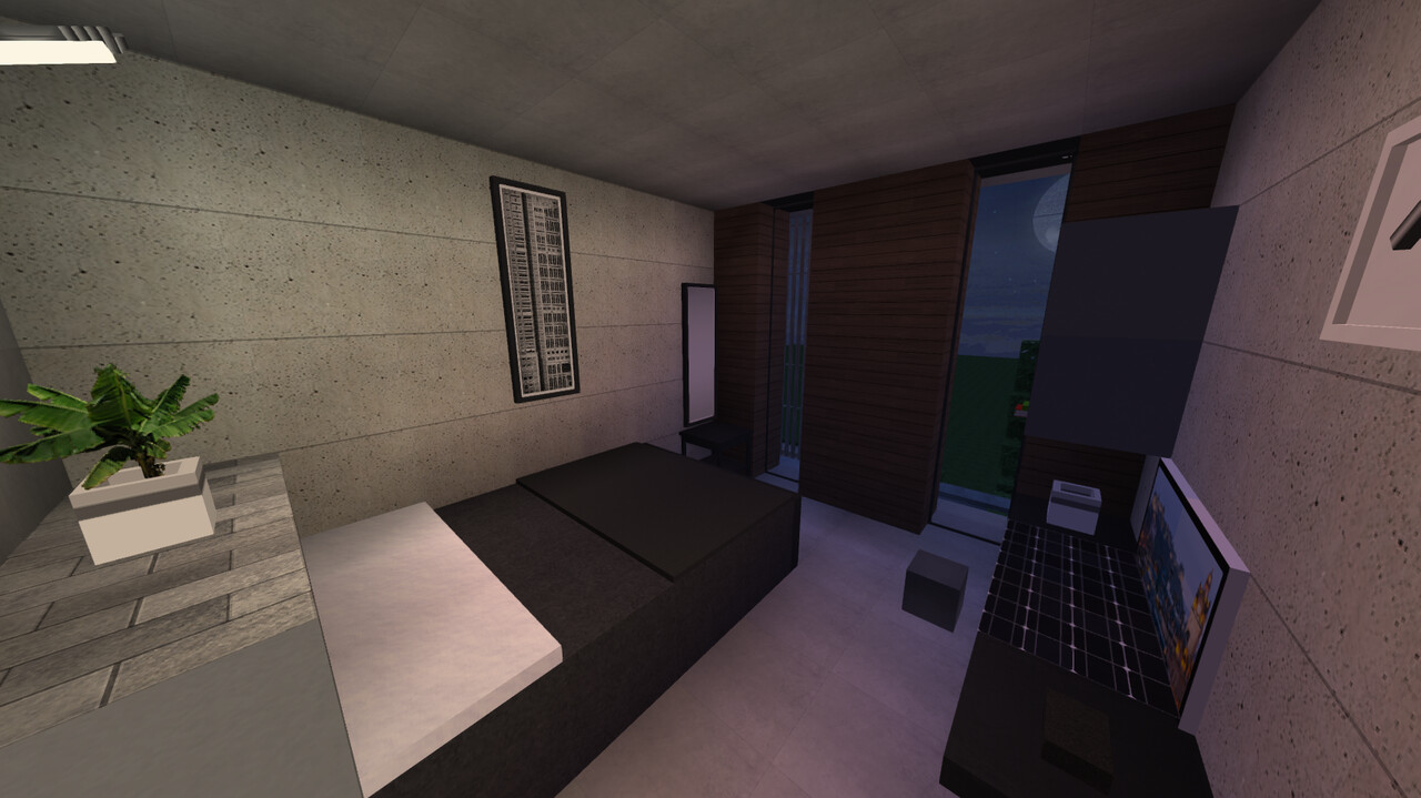 Realistic small Modern house Minecraft Map