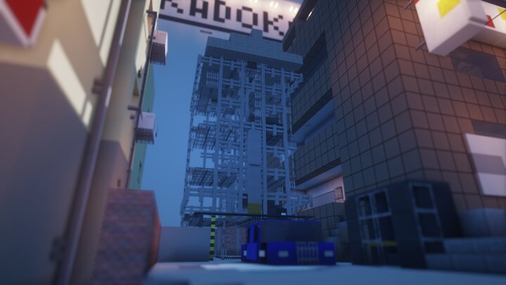 Bank building across the intersection Minecraft Map